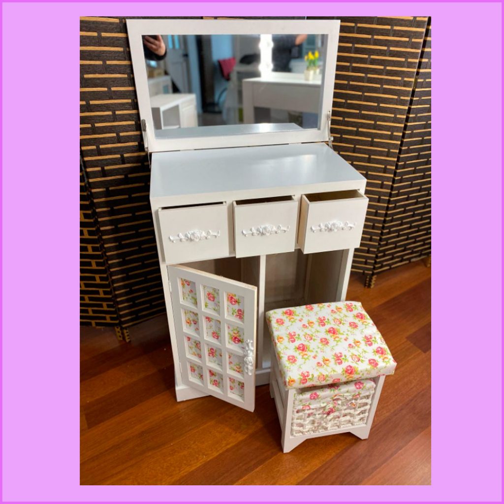 Comoda Con Espejo + Cajonera Lacada – Florencia Muebles